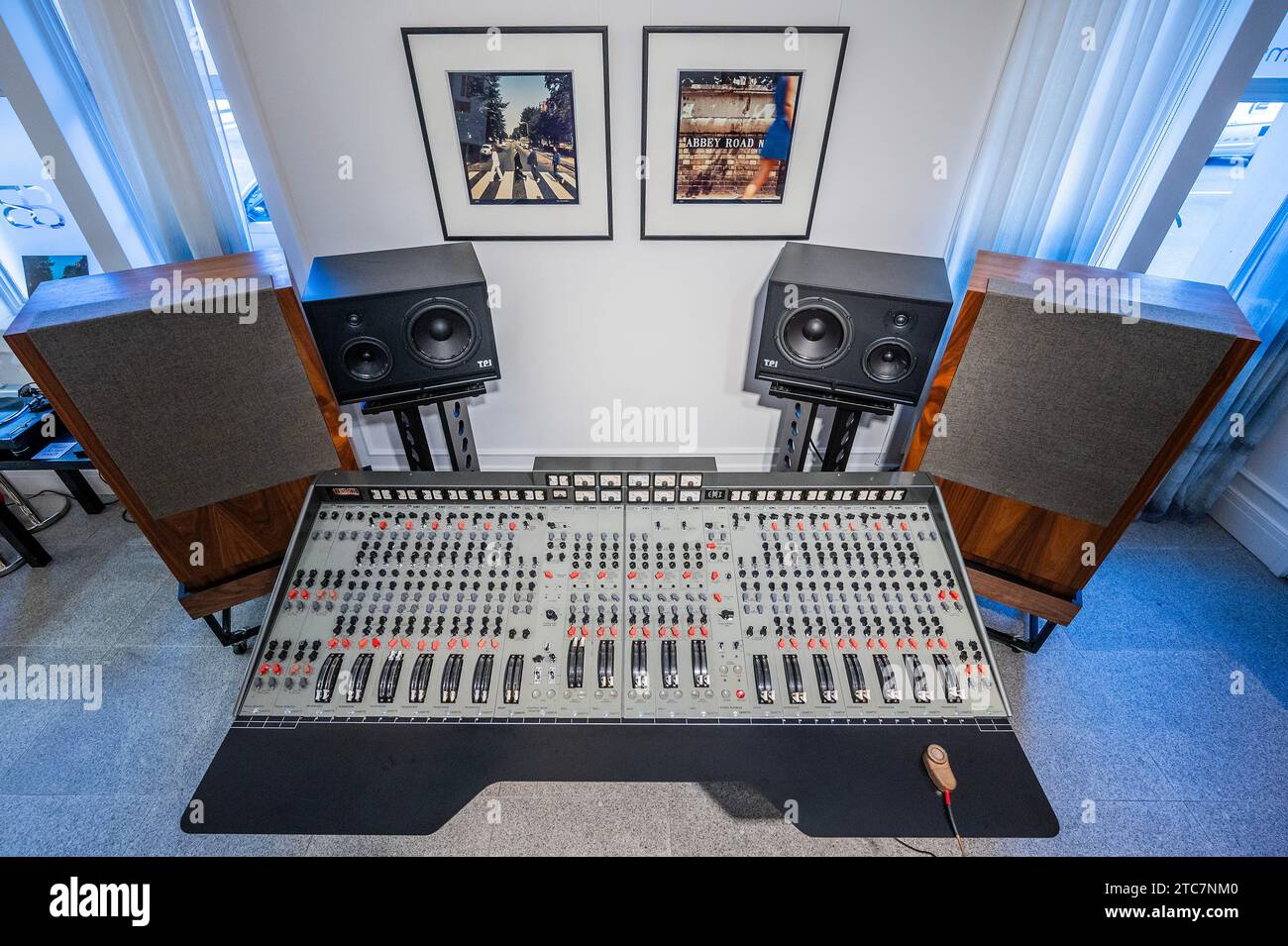 London, UK. 11th Dec, 2023. The EMI TG12345 Mk I Recording Console Used ...