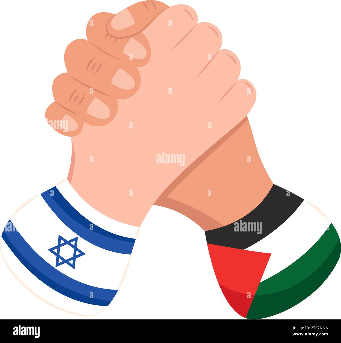 israel and palestine peace and shaking hands Stock Vector Image & Art ...