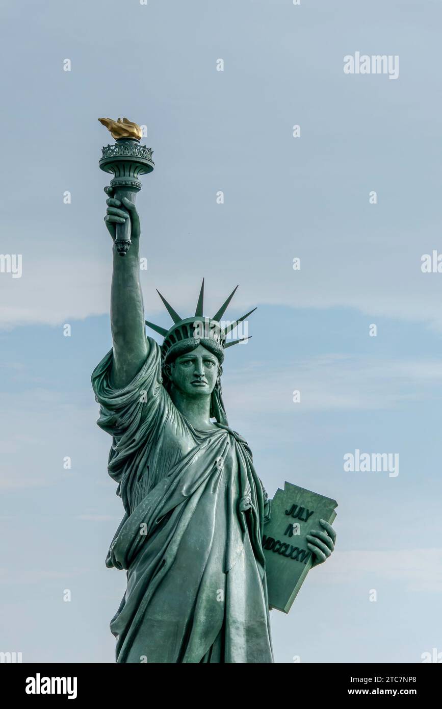 Colmar, France, July 23, 2023. This statue made of resin is a 12 meter ...
