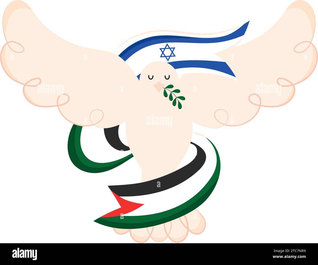 israel and palestine peace with dove Stock Vector Image & Art - Alamy