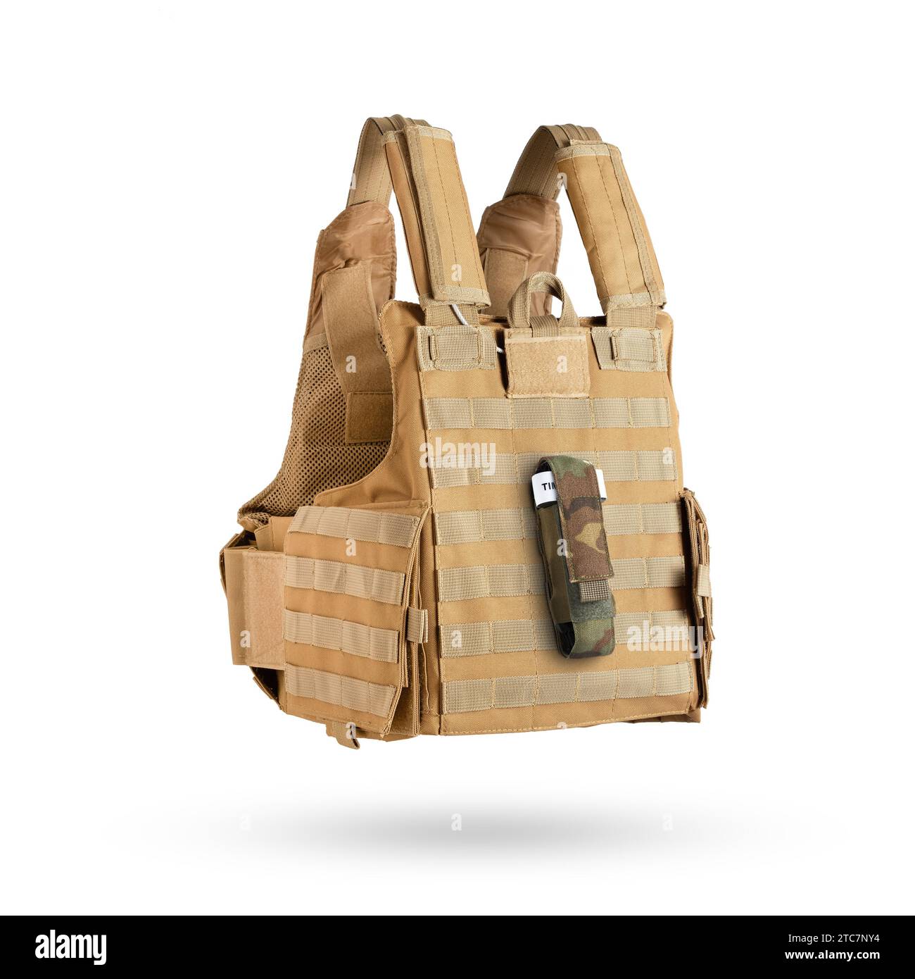 Bulletproof vest with military pouch in multicam camouflage with ...