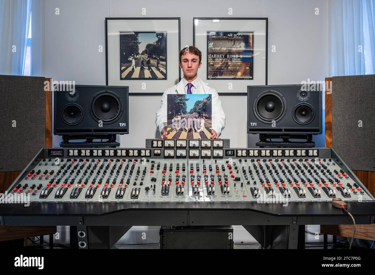 London, UK. 11th Dec, 2023. The EMI TG12345 Mk I Recording Console Used ...