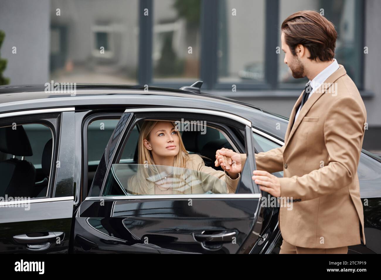 Getting out of car hi-res stock photography and images - Alamy