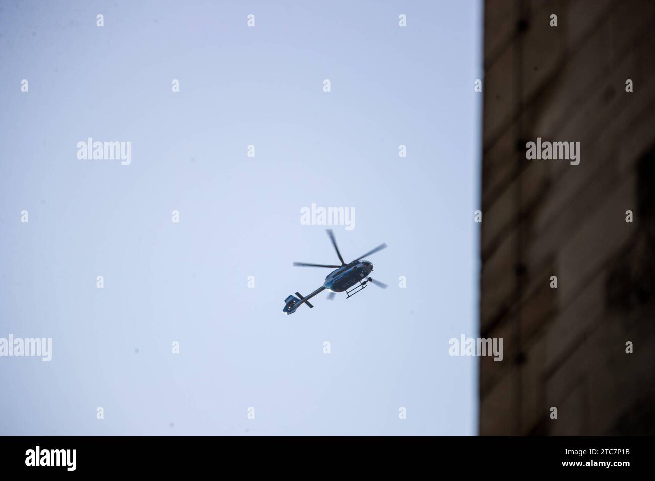 Polizeihubschrauber im Einsatz *** Police helicopter in action Credit ...