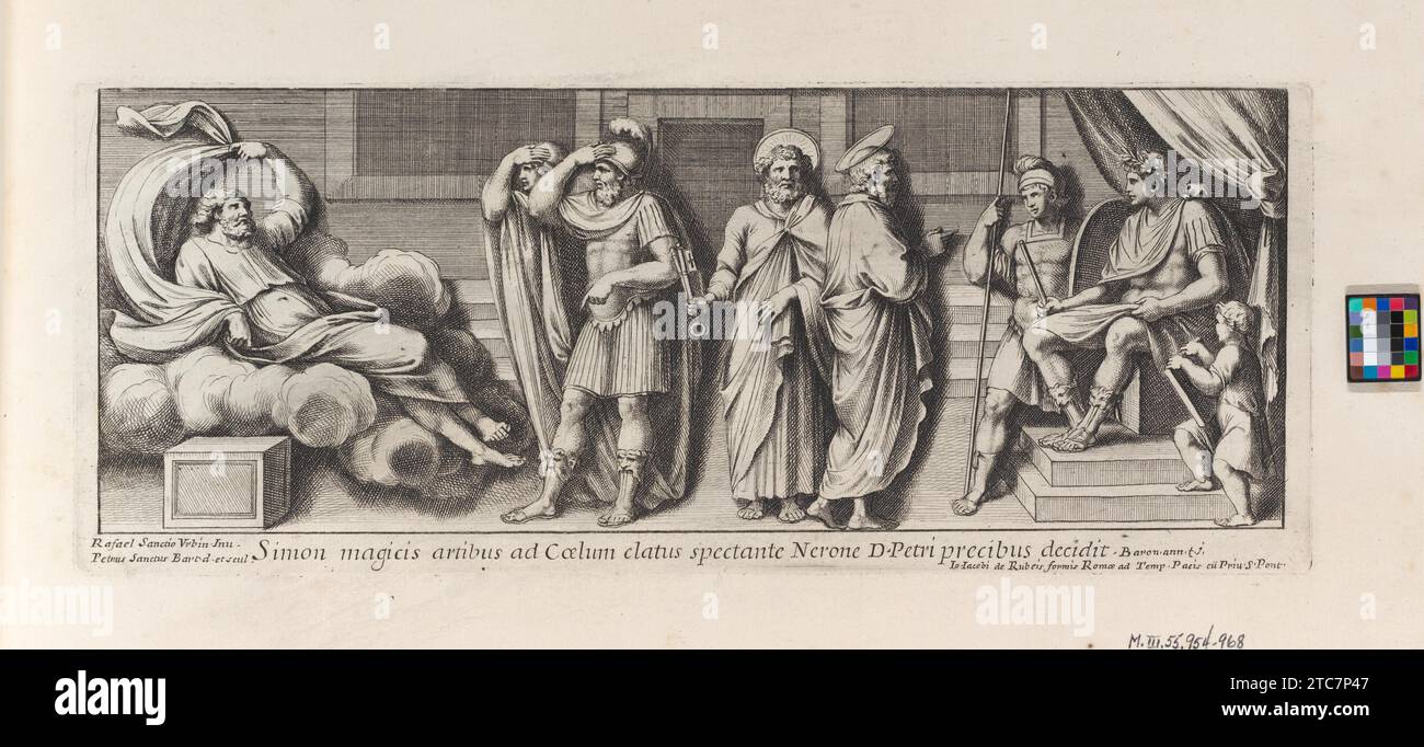 Saint Paul standing before the Proconsul, from a series of 15 plates ...