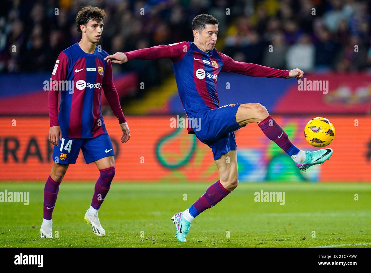 Robert Lewandowski of FC Barcelona during the La Liga EA Sports match ...