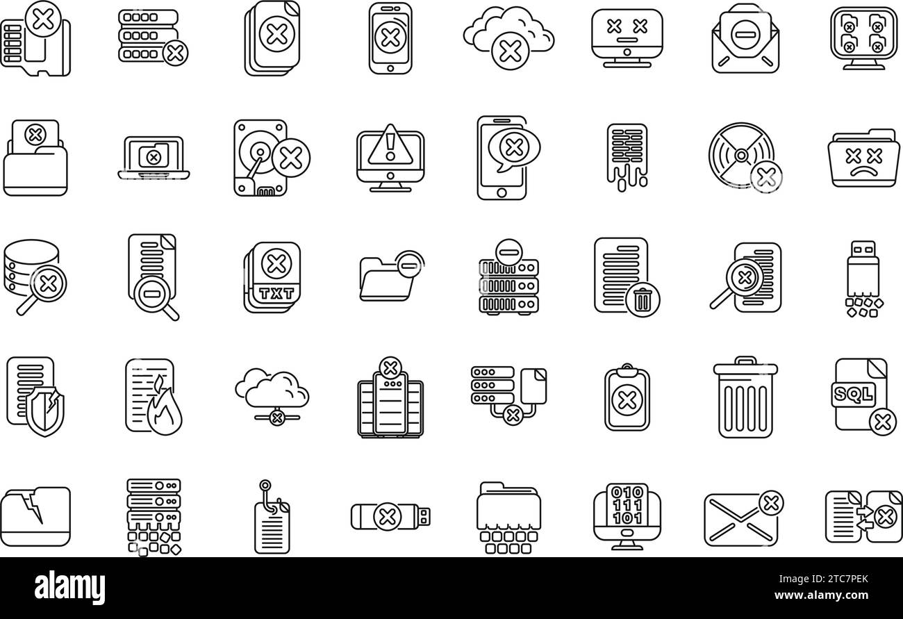 Deletion cloud Stock Vector Images - Alamy