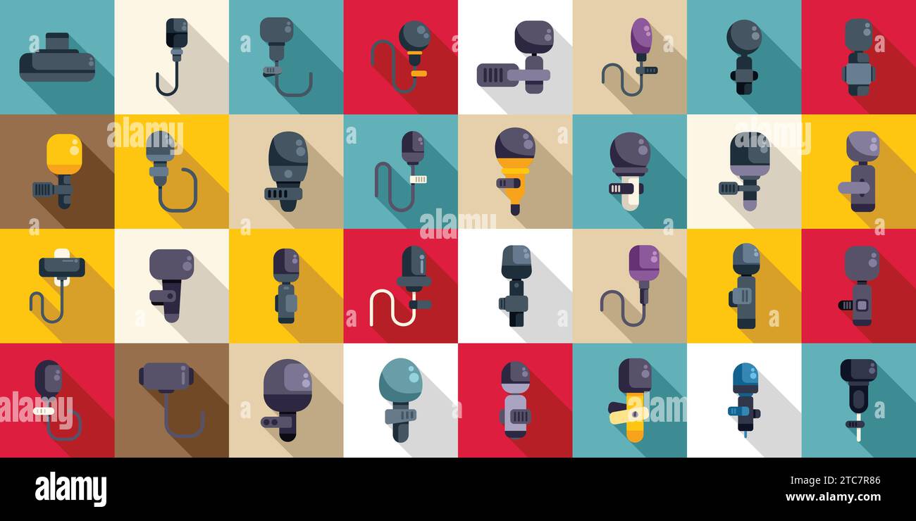 Attaching microphone Stock Vector Images - Alamy