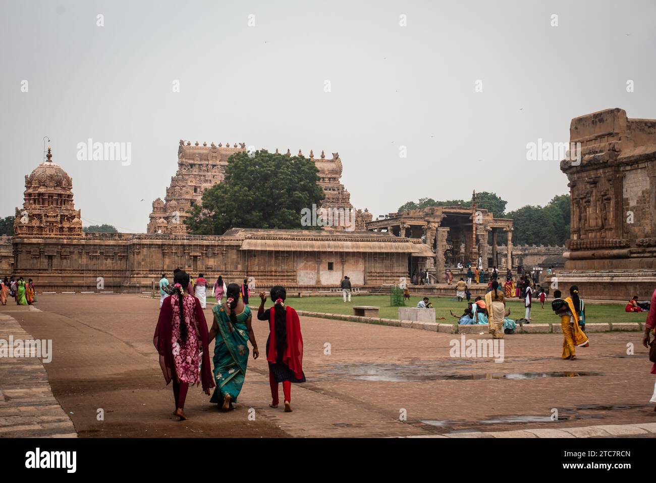 Thanjavur, Tamil Nadu, India - Oct 19 2023: Worshippers and tourists ...