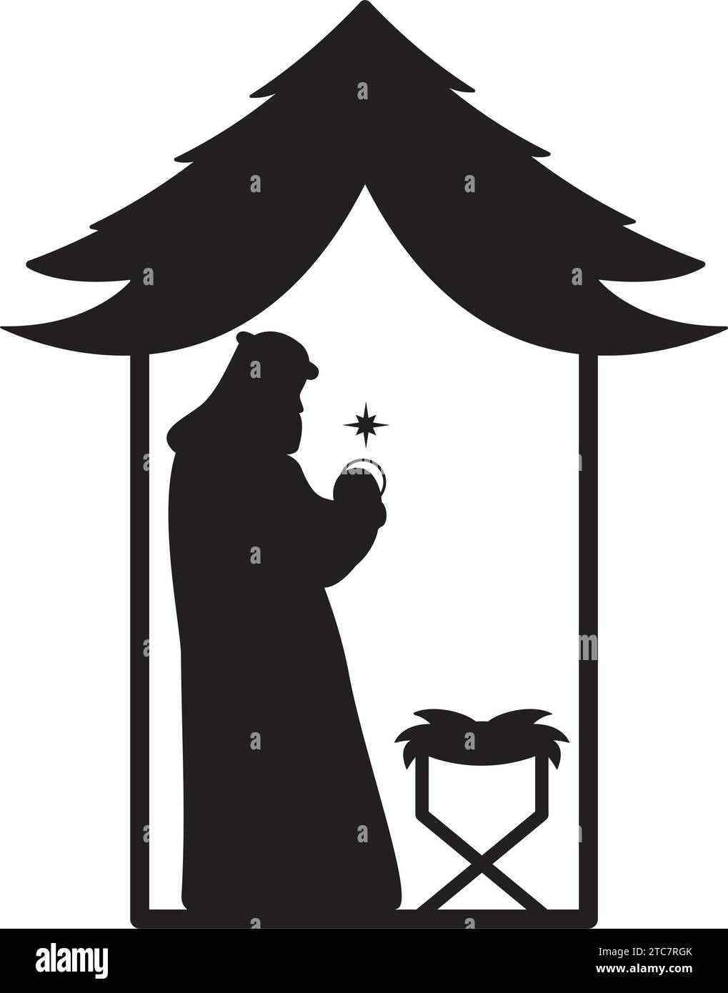 holy family manger icon with joseph Stock Vector Image & Art - Alamy