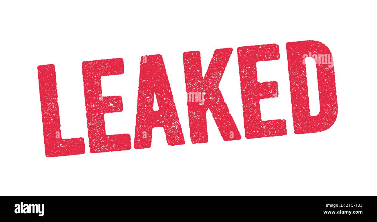 Vector illustration of the word Leaked red ink stamp Stock Vector Image ...
