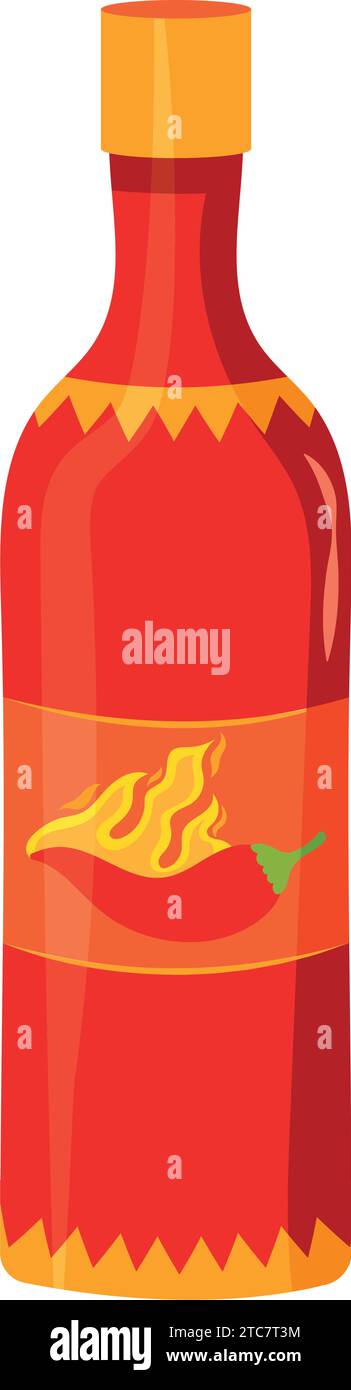 chilli pepper sauce bottle Stock Vector Image & Art - Alamy