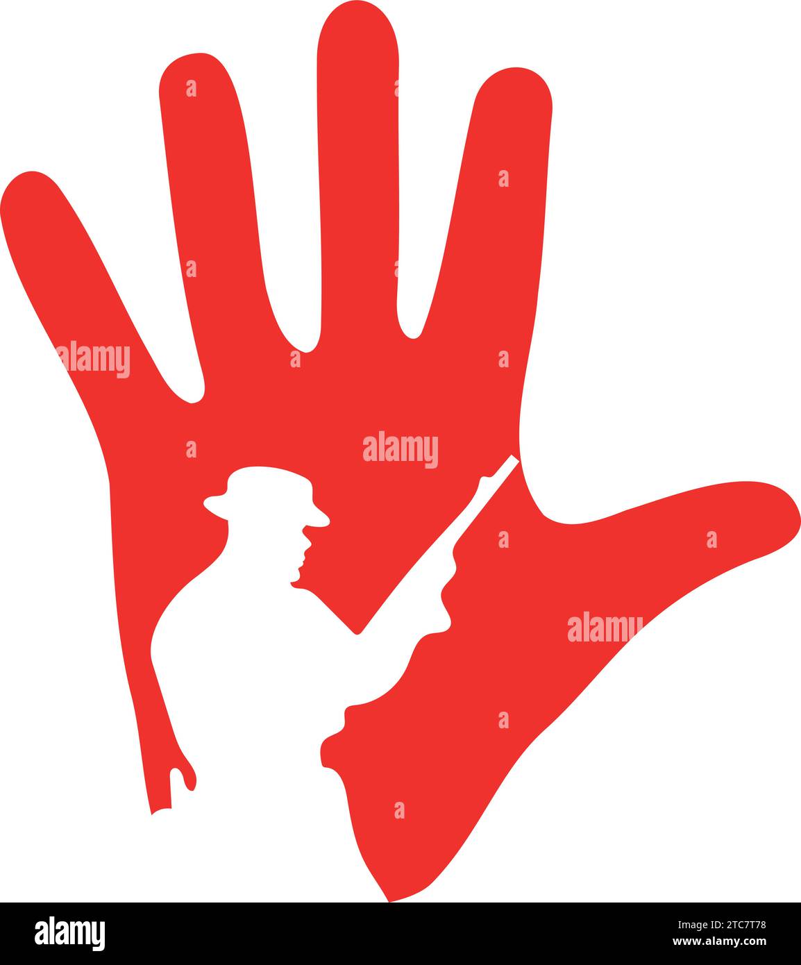 red hand day with soldier illustration Stock Vector Image & Art - Alamy