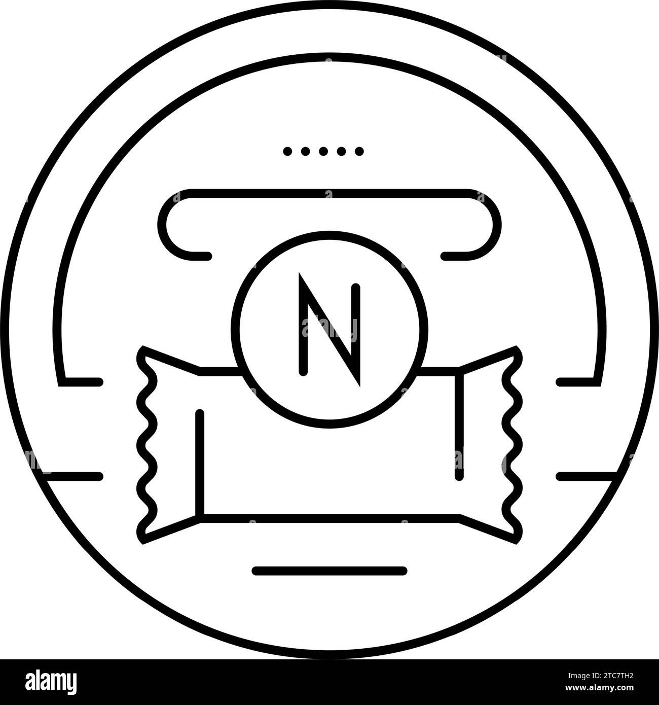 snus nicotine pouch line icon vector illustration Stock Vector Image ...