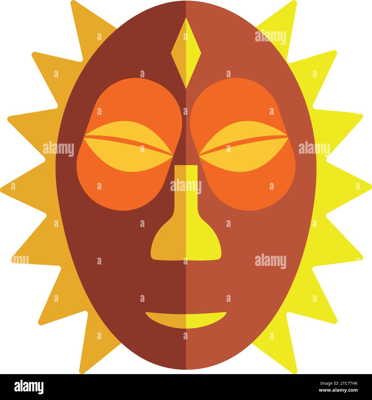 nigerian mask traditional illustration Stock Vector Image & Art - Alamy