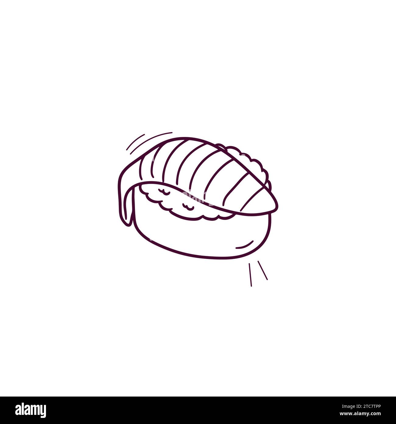 Piece shrimp sushi rice seafood Stock Vector Images - Alamy