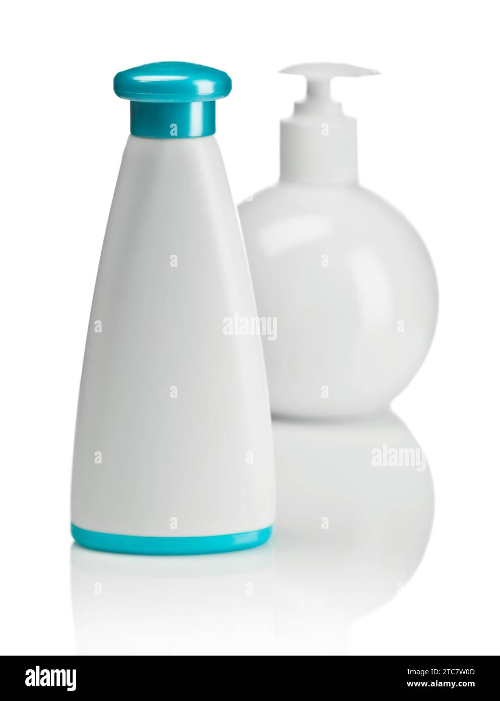Set of white bottles Stock Photo - Alamy