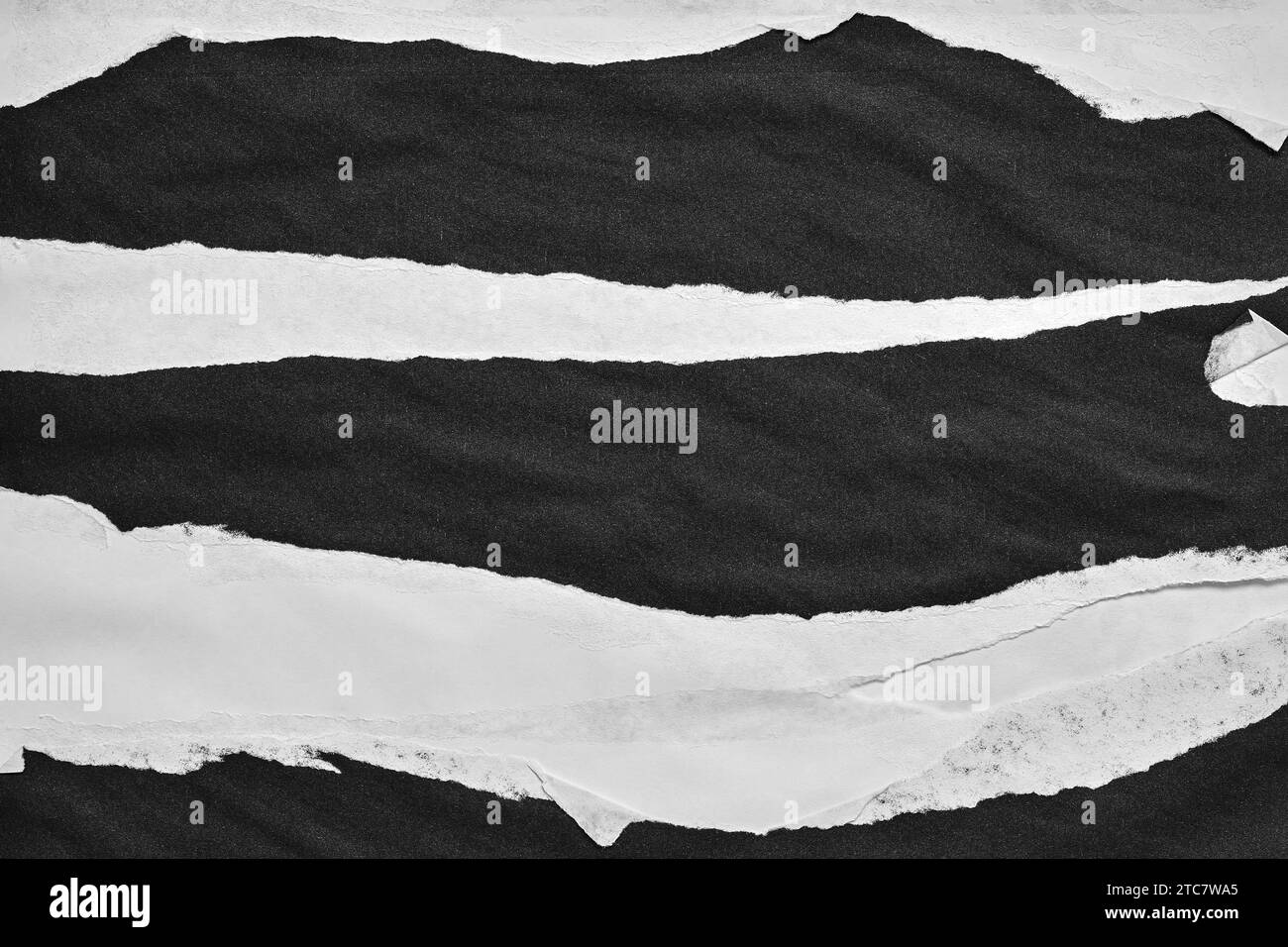 Black and White Torn Paper Collage Style, Ripped Paper Effect, Texture ...