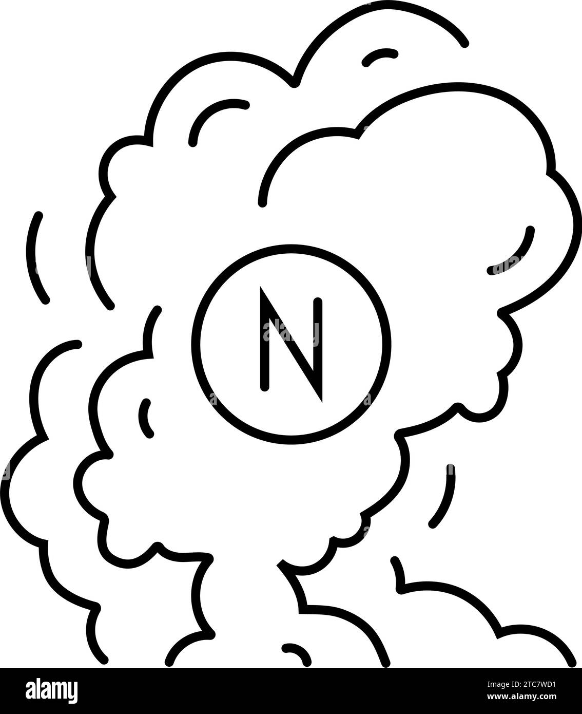 smoke nicotine tobacco line icon vector illustration Stock Vector Image ...