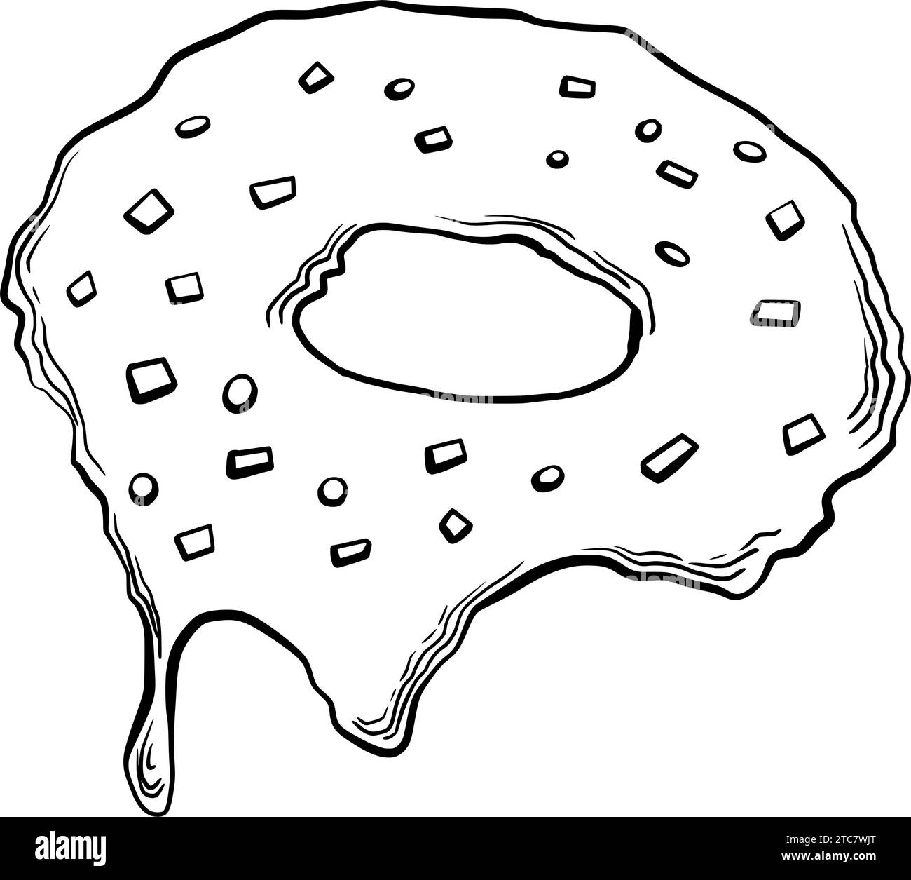 Glaze for donut and confectionery decorations. Vector illustration ...
