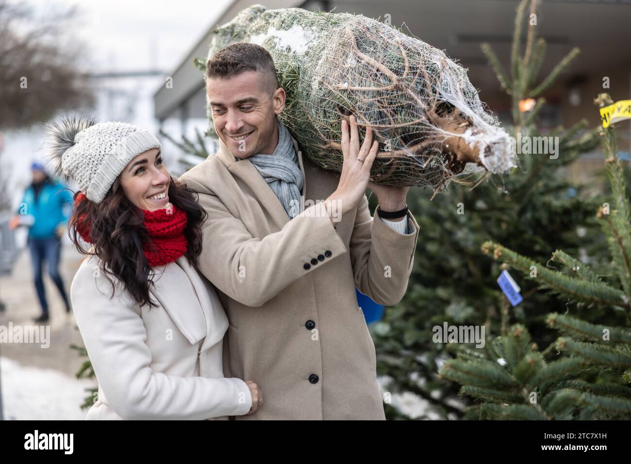 Happy man tree hi-res stock photography and images - Alamy