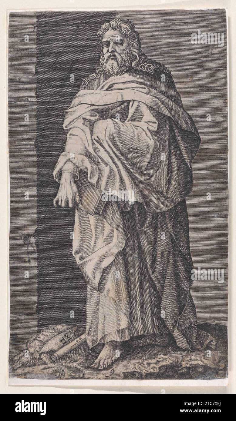 St. Matthias, from "Christ and the Apostles" 1949 by Lambert Suavius ...