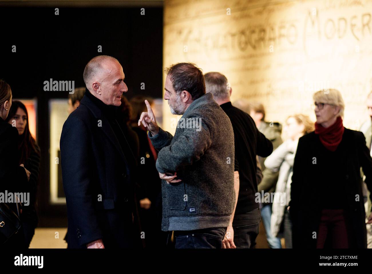 ROME, ITALY - DECEMBER 11: Gianmarco Franchini, Pierfrancesco Favino ...