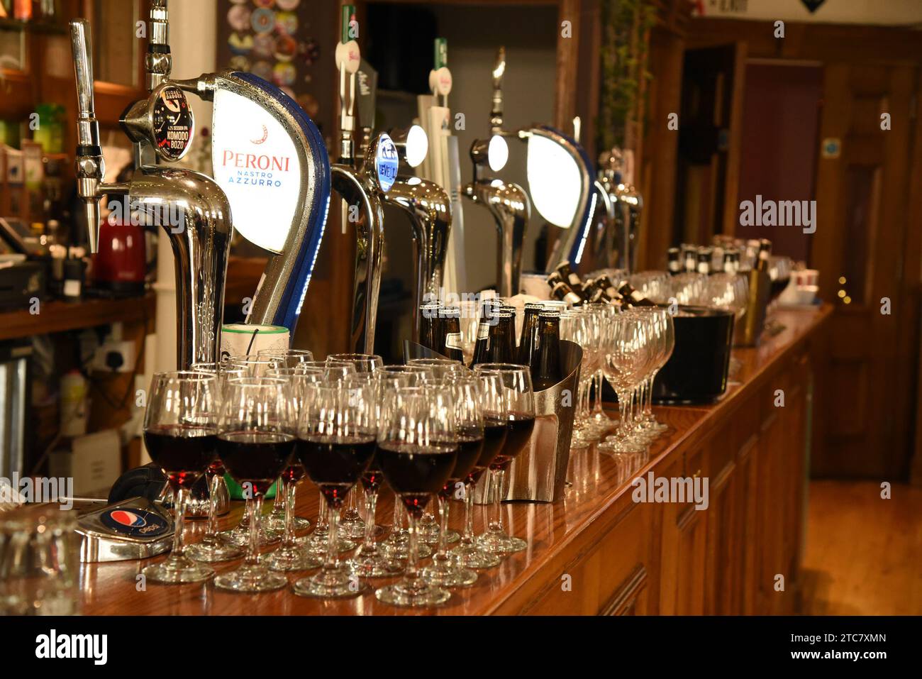 Red wine on a bar Stock Photo - Alamy
