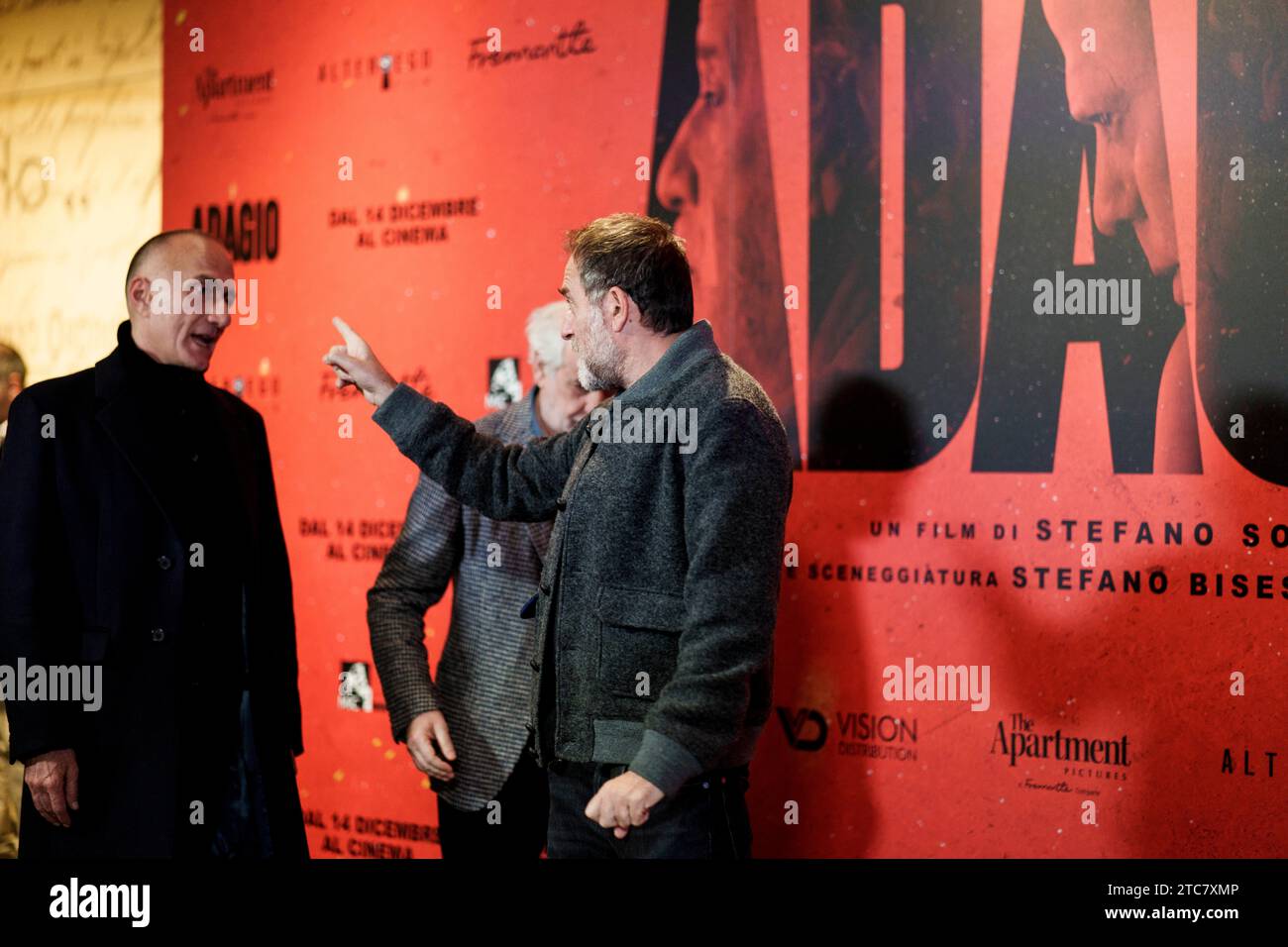 ROME, ITALY - DECEMBER 11: Gianmarco Franchini, Pierfrancesco Favino ...