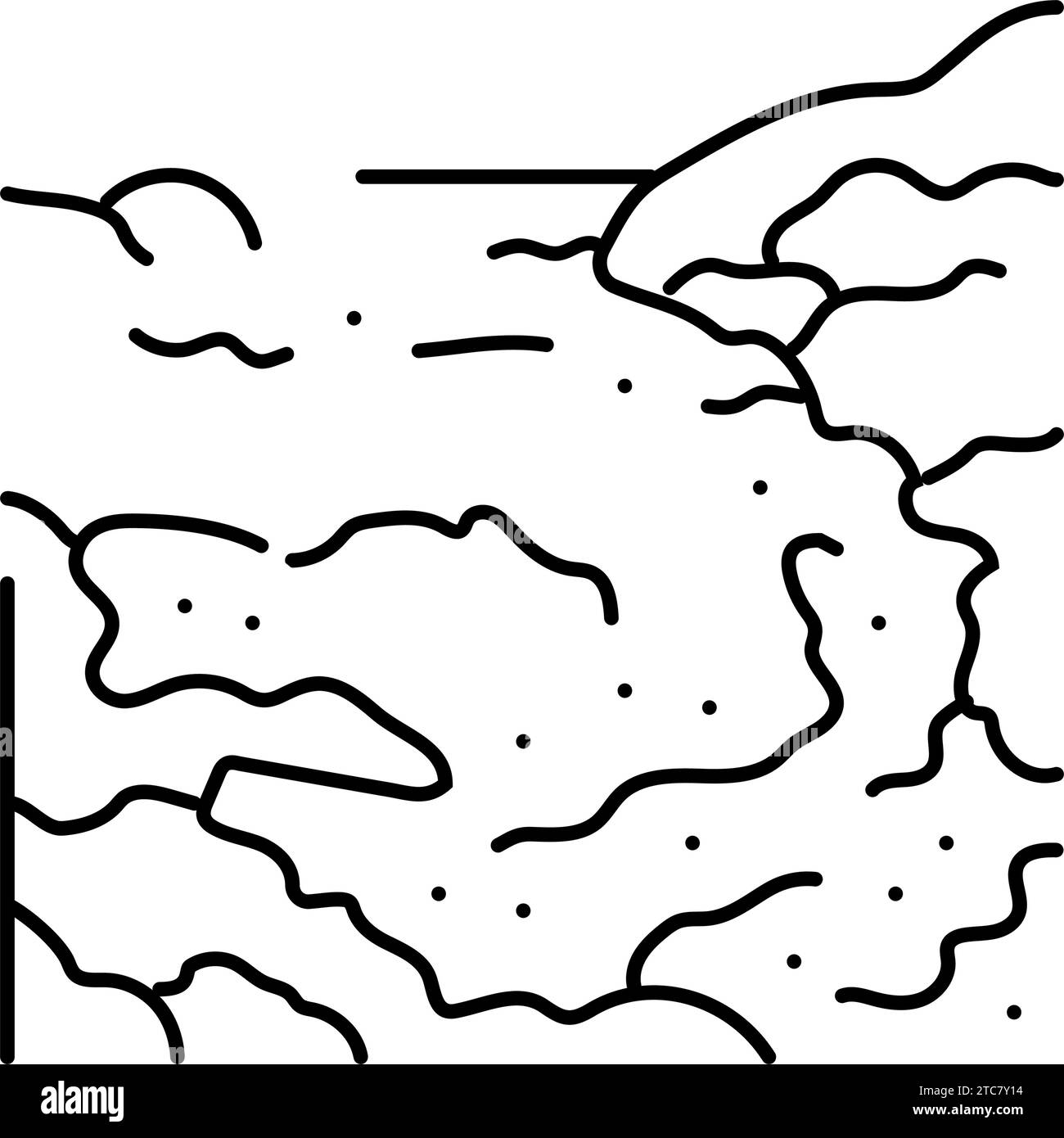 magma lava volcano line icon vector illustration Stock Vector Image ...