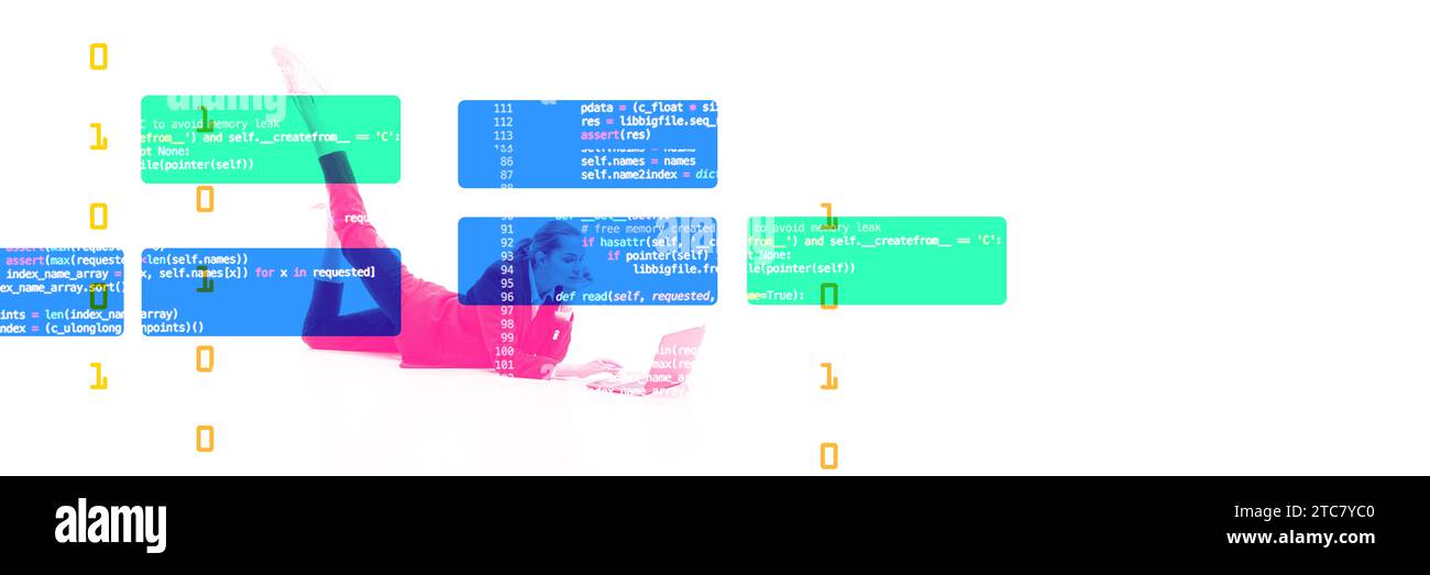 Young Woman Freelance It Worker Creating Code For Website Application Coding Html Css