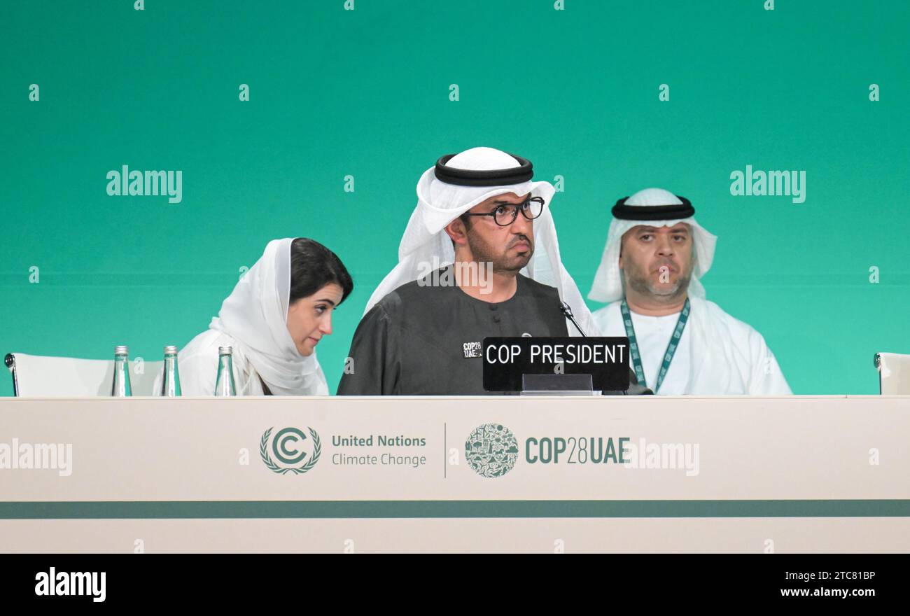 Dubai, United Arab Emirates. 11th Dec, 2023. Sultan al-Jaber, President ...