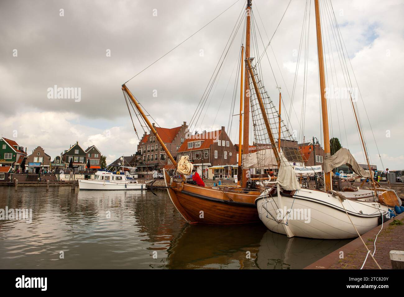 Boats at the Port of Volendam, Netherlands Stock Photo - Alamy