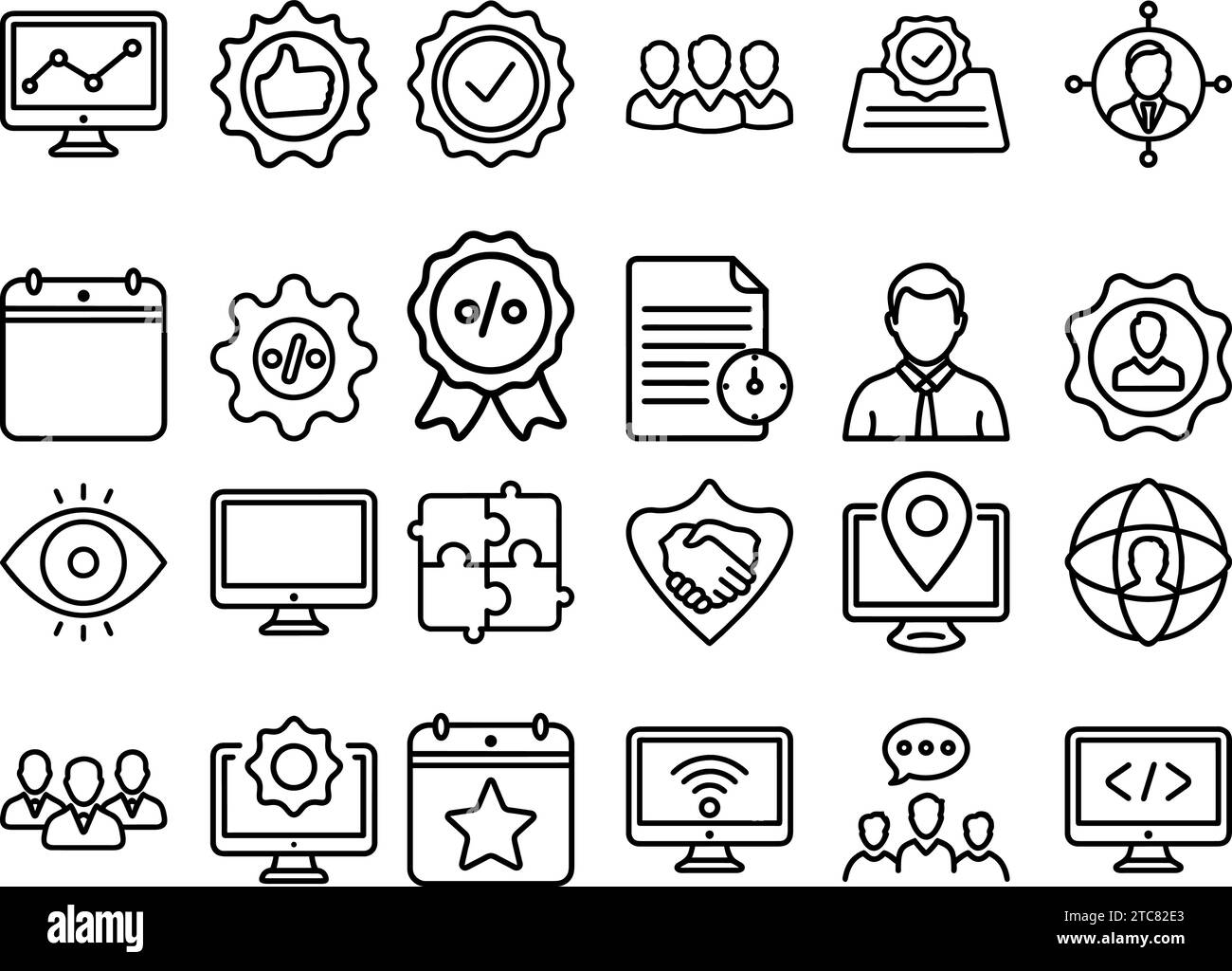 Finance industry line icons Cut Out Stock Images & Pictures - Alamy