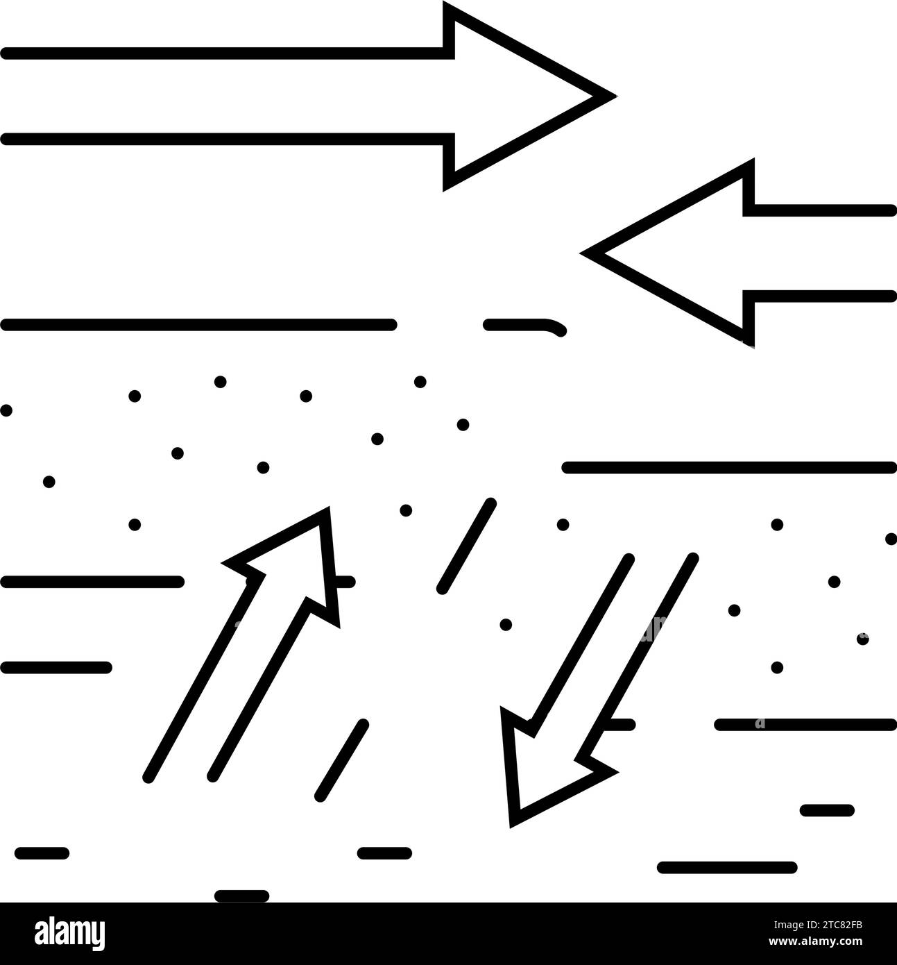 compression reverse earthquake line icon vector illustration Stock ...