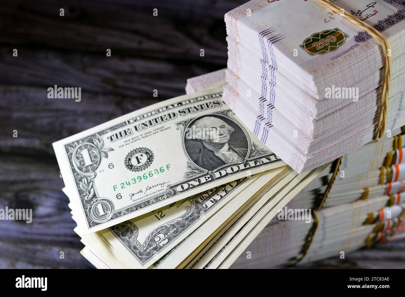 Piles and Stacks of Egypt money thousands of Pounds currency banknotes ...