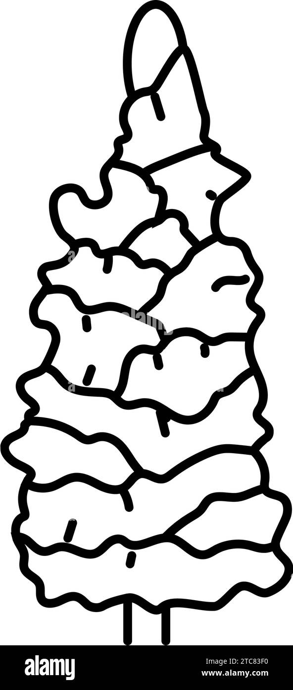 snapdragon blossom spring line icon vector illustration Stock Vector ...