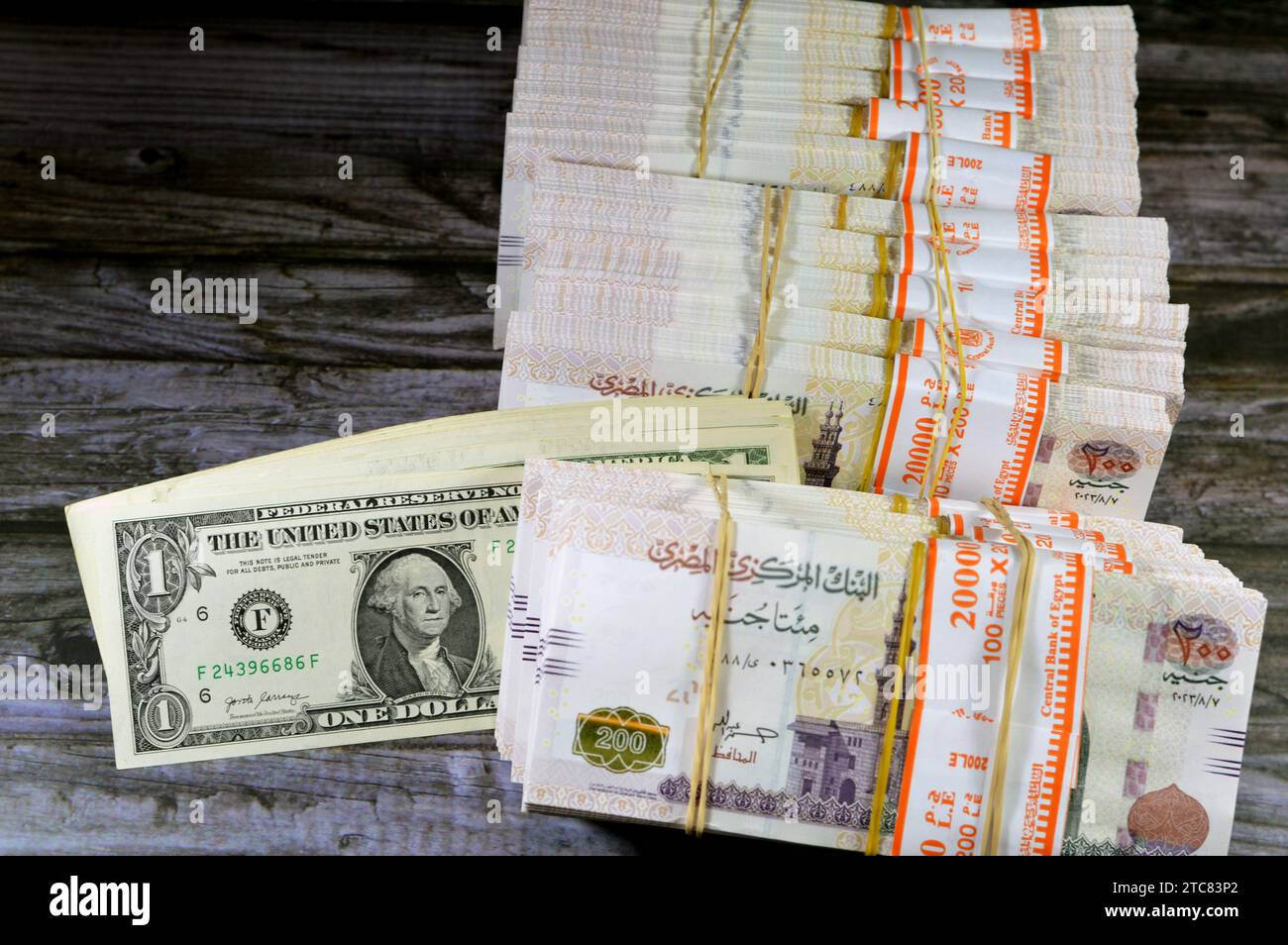 Piles and Stacks of Egypt money thousands of Pounds currency banknotes ...