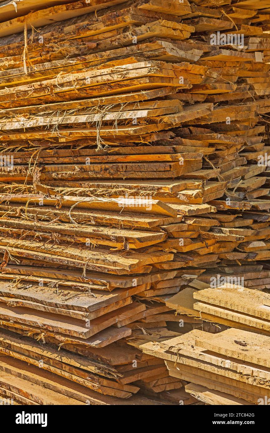 Stack of wooden boards Stock Photo - Alamy