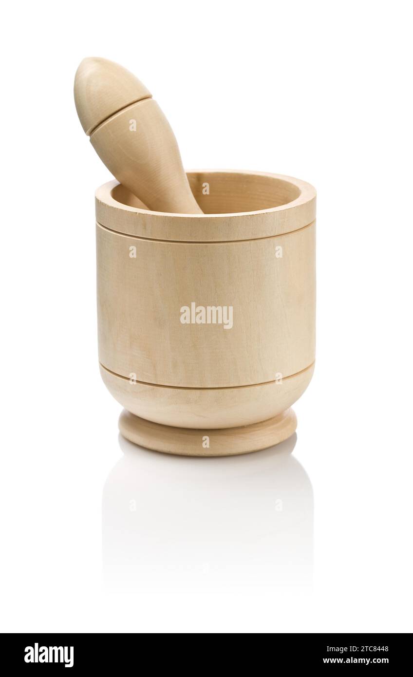 Studio shot mortar pestle Cut Out Stock Images & Pictures - Alamy