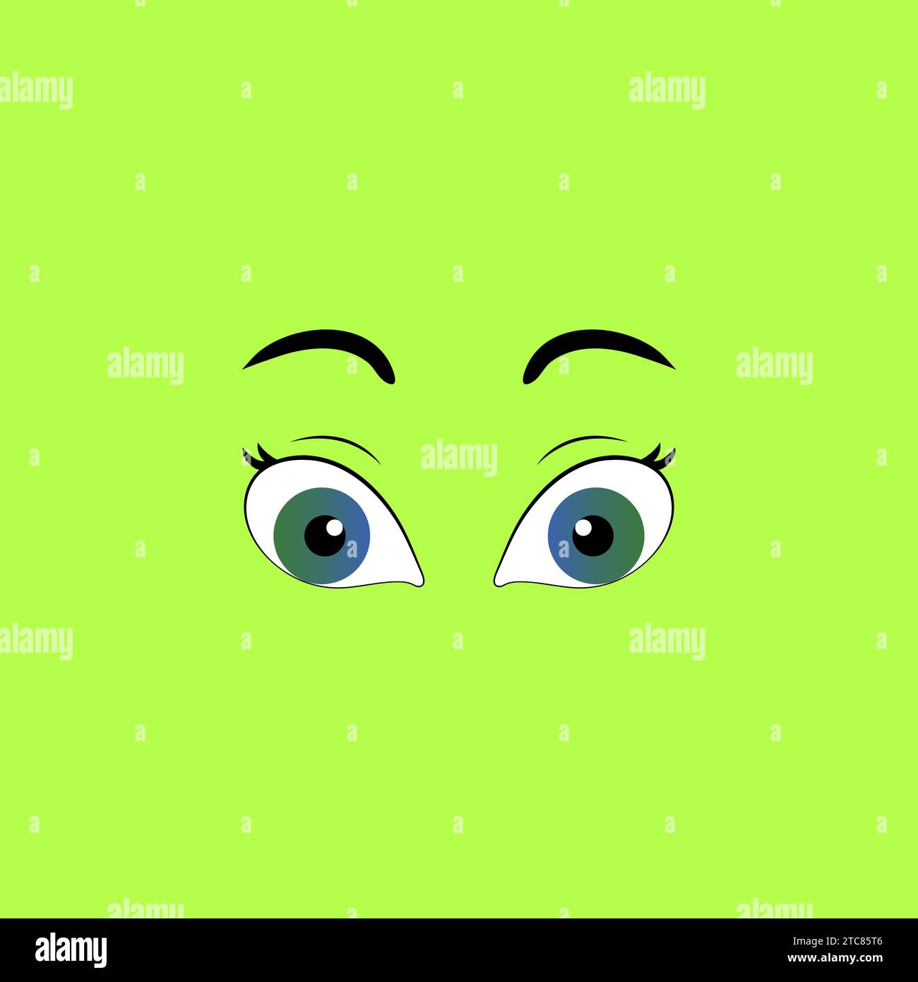 Vector Cartoon eyes. Funny eye expression. Comic facial character ...