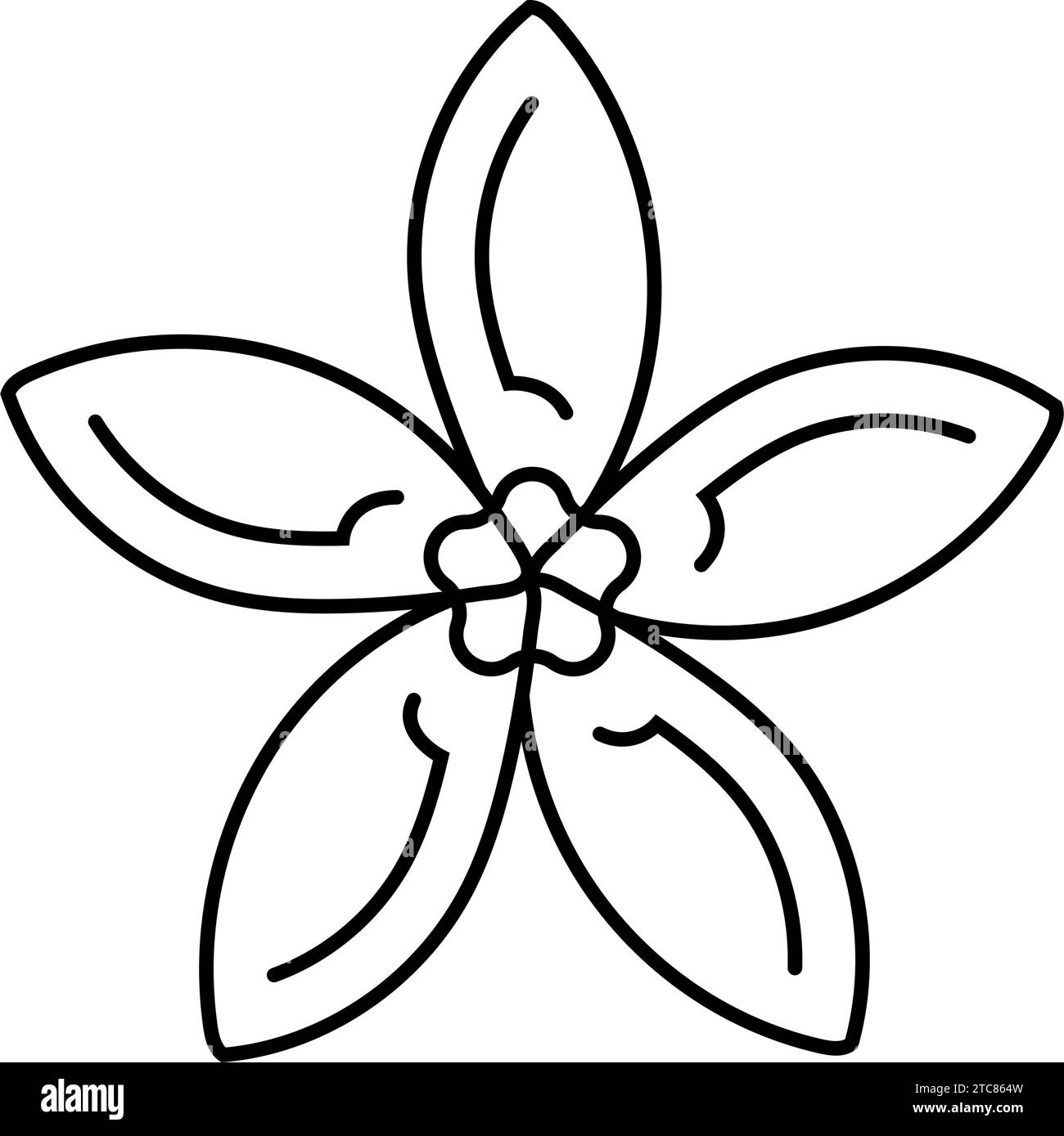 jasmine flower spring line icon vector illustration Stock Vector Image ...