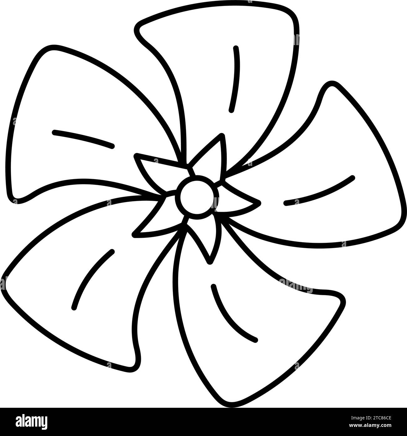periwinkle flower spring line icon vector illustration Stock Vector ...