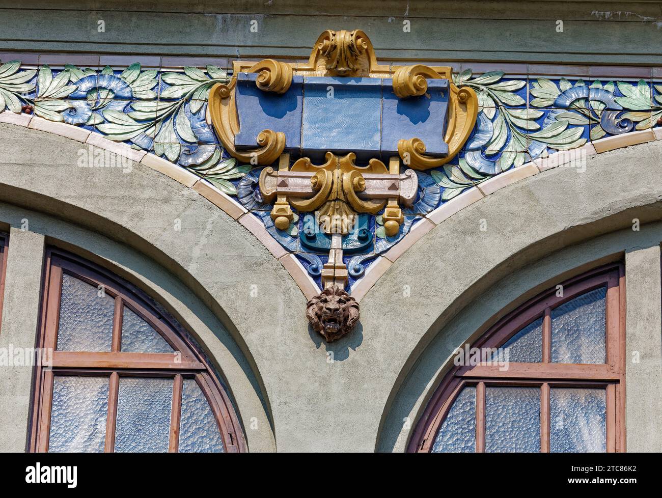 Lavish polychrome terra cotta and brick trim landmark Thompson Water ...