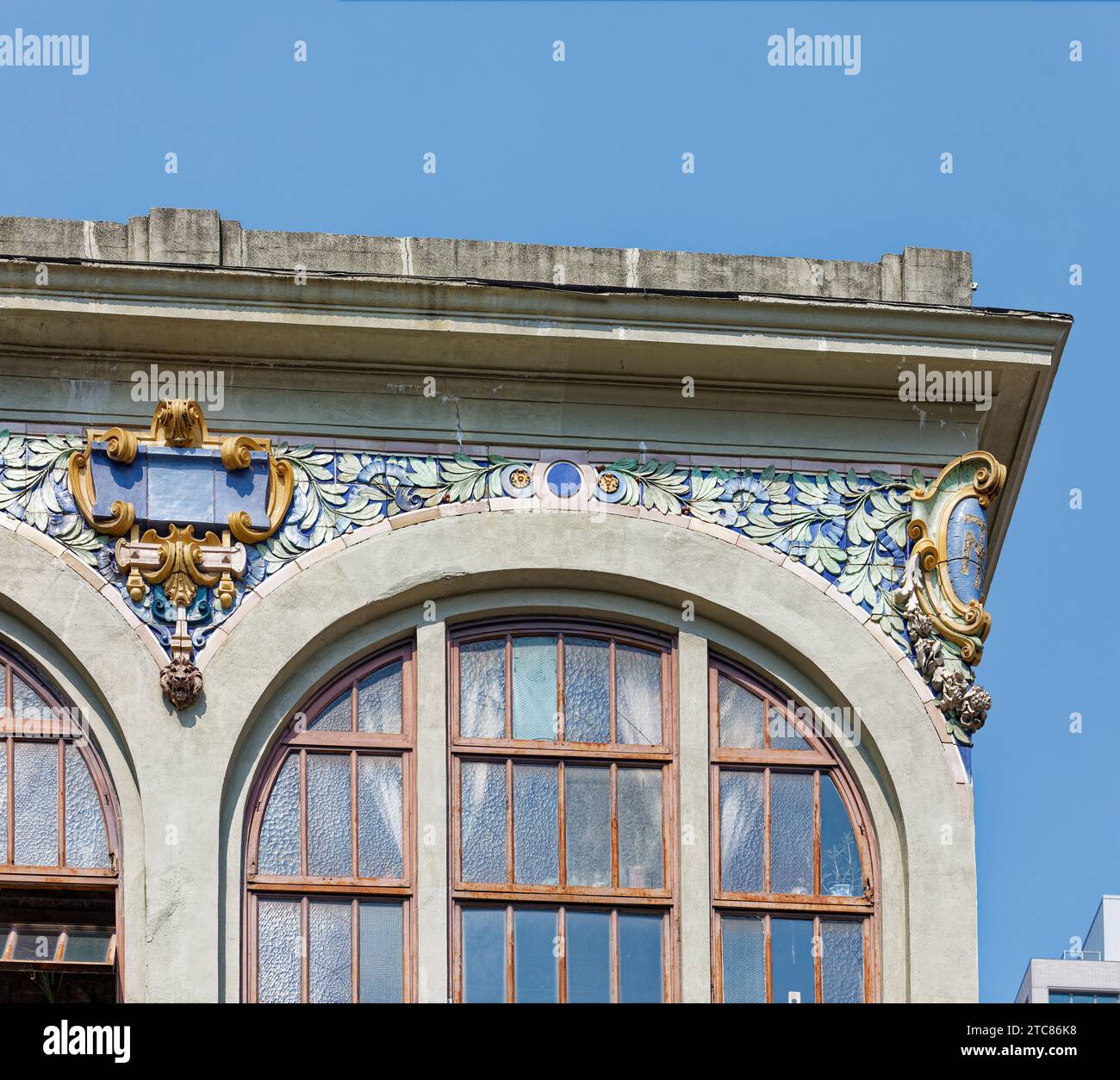 Lavish polychrome terra cotta and brick trim landmark Thompson Water ...