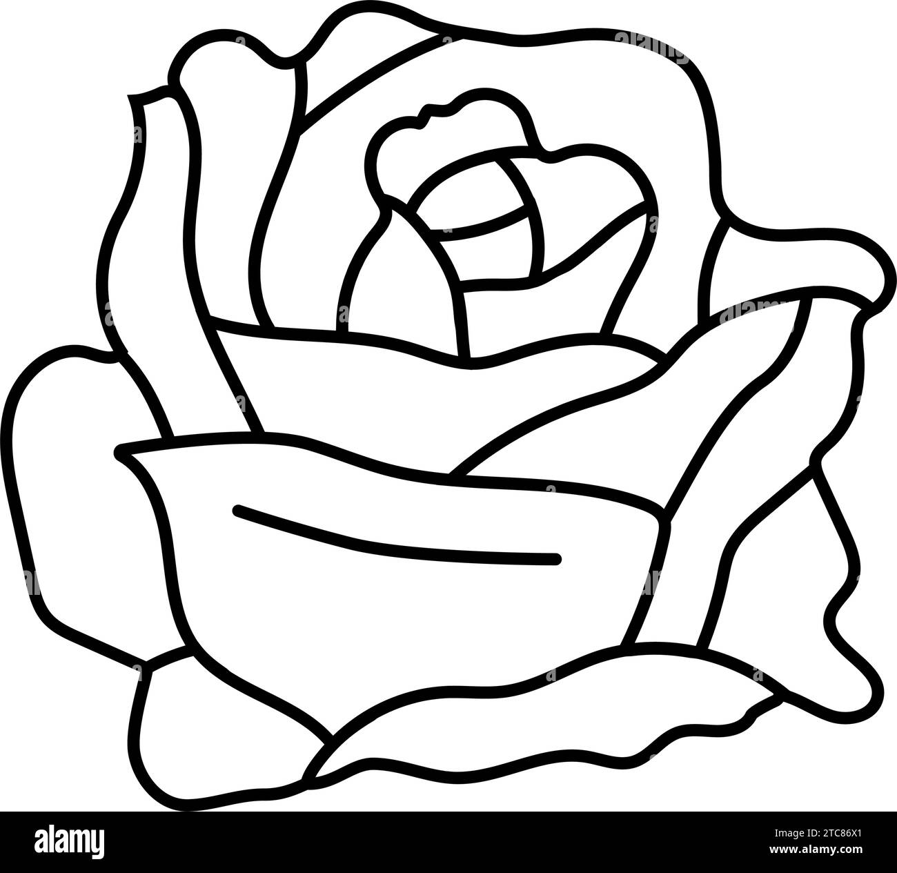 rose flower spring line icon vector illustration Stock Vector Image ...