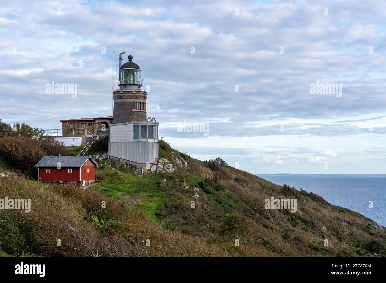 Seascape with distant lighthouse hi-res stock photography and images ...