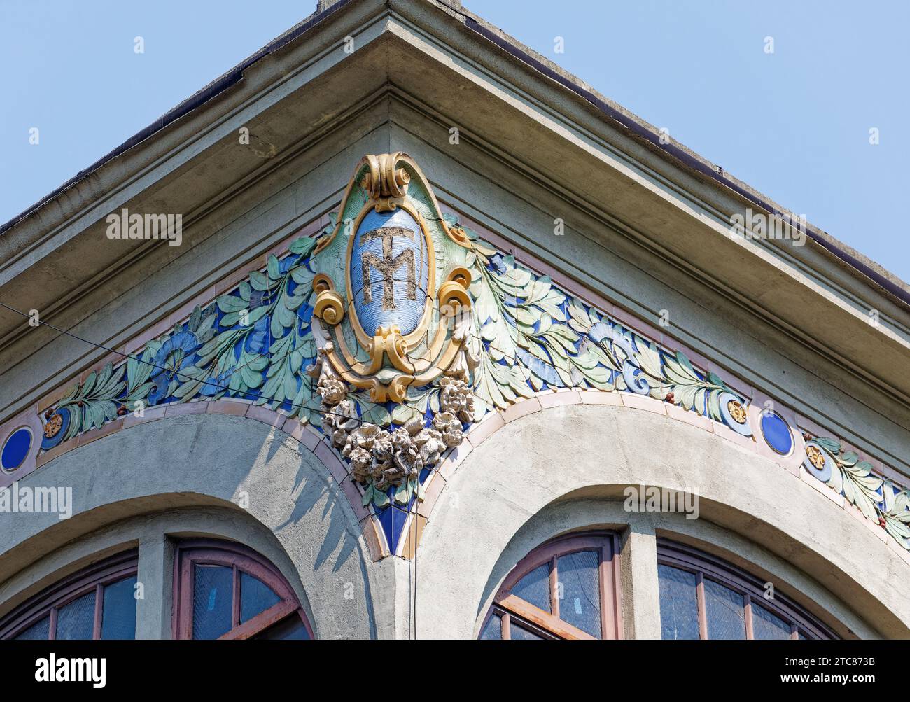 Lavish polychrome terra cotta and brick trim landmark Thompson Water ...