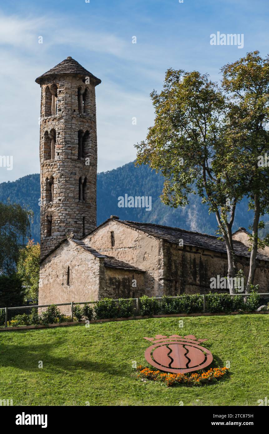 A picture of the Iglesia de Santa Coloma, near Andorra la Vella Stock ...