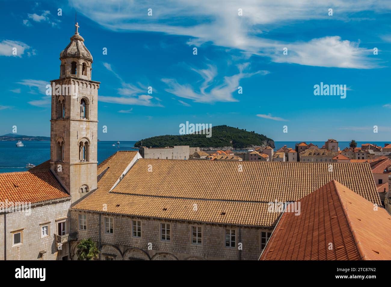 A picture of the rooftop of the Dominican Monastery (Dubrovnik Stock ...